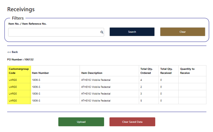 HMM Process Receiving