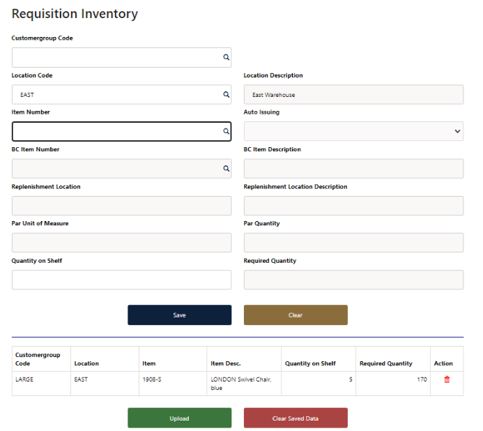 Requisition Inventory