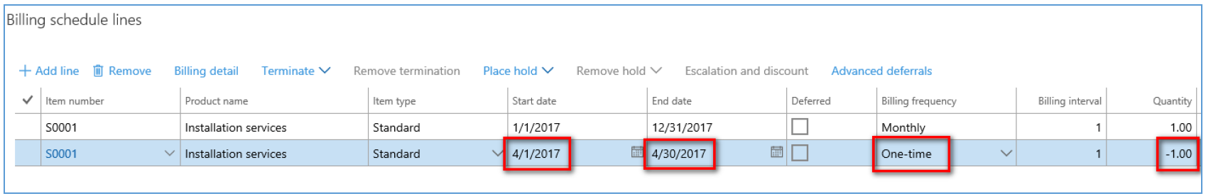 Reversing The Billing Of A Period Example
