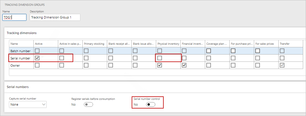 Serial Number Required Settings